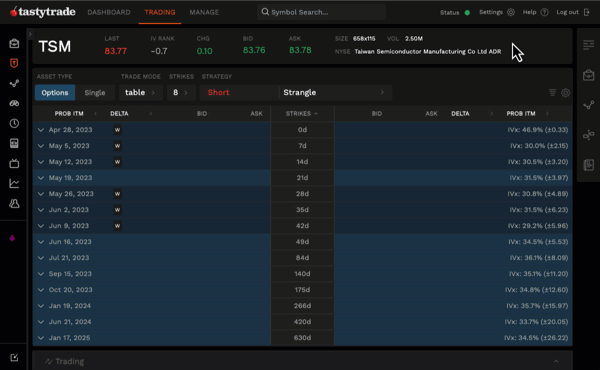 How to change platform color schemes on tastytrade