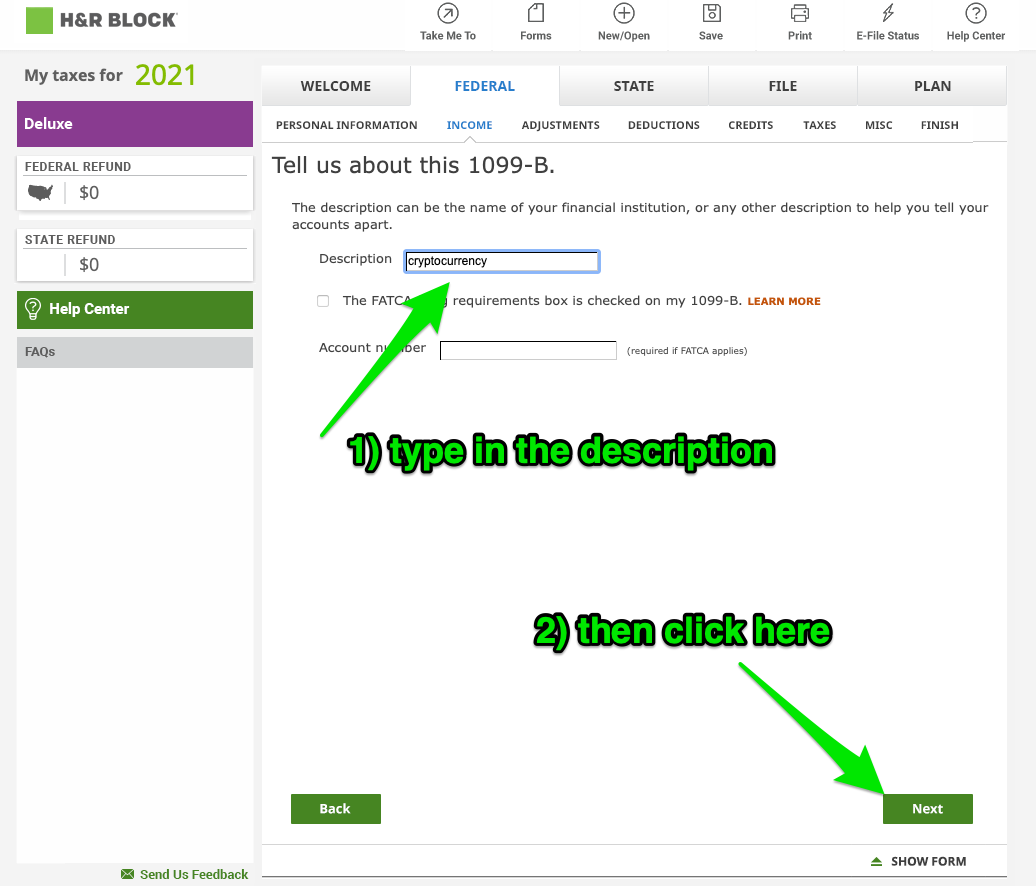 How to import tastytrade tax data into H&R Block.