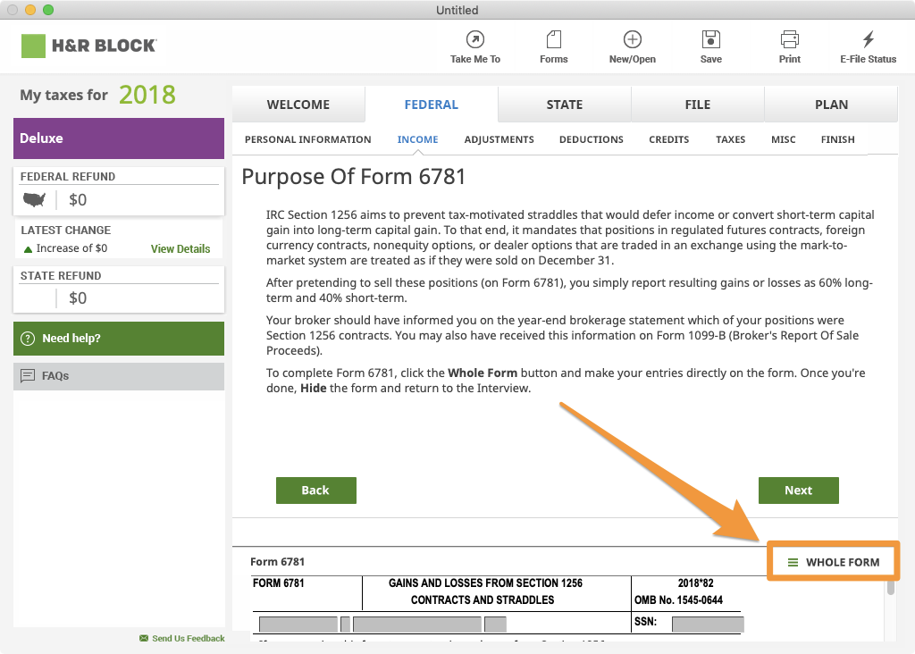 How to import tastytrade tax data into H&R Block.