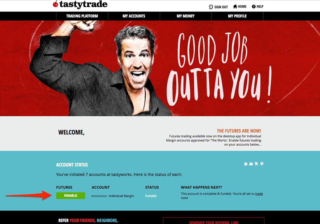 How to apply for futures trading in a margin account at tastytrade
