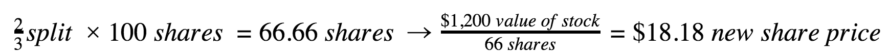 What happens to options after a stock split?