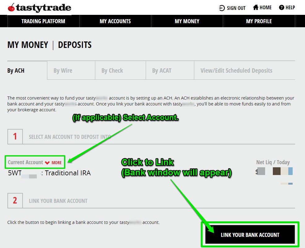 Link a Bank Account to tastytrade