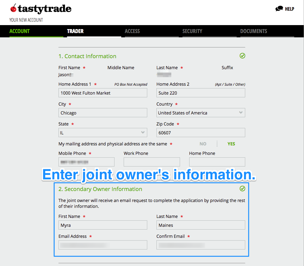 How to open a joint account at tastytrade