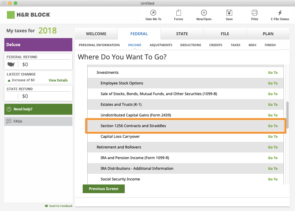 How to import tastytrade tax data into H&R Block.