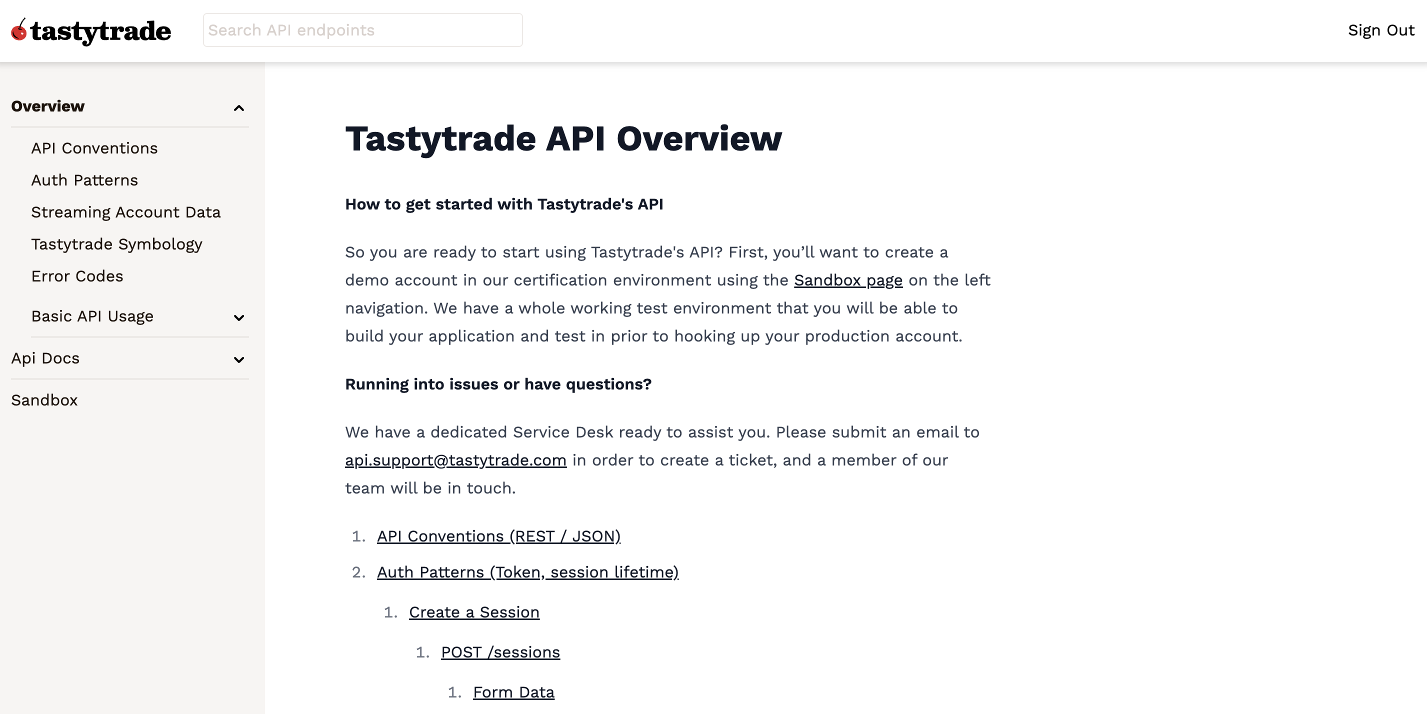 tastytrade Open API