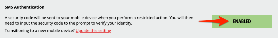 Two-Factor Authentication via SMS
