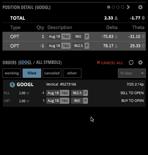 Closing an Options Position in tastytrade